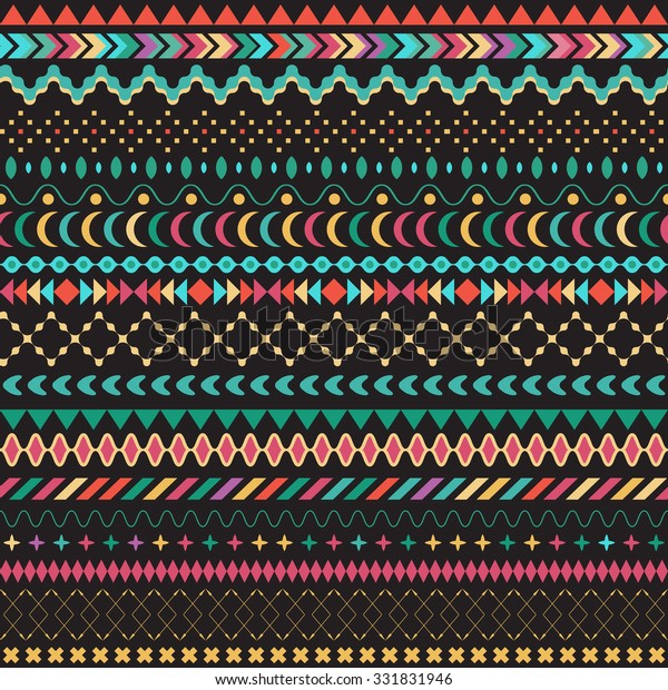 Seamless Vector Tribal Texture Tribal Seamless Stock Vector (Royalty ...