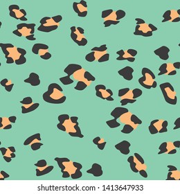 Seamless Vector Turquoise Leopard Skin Pattern Stock Vector (Royalty ...