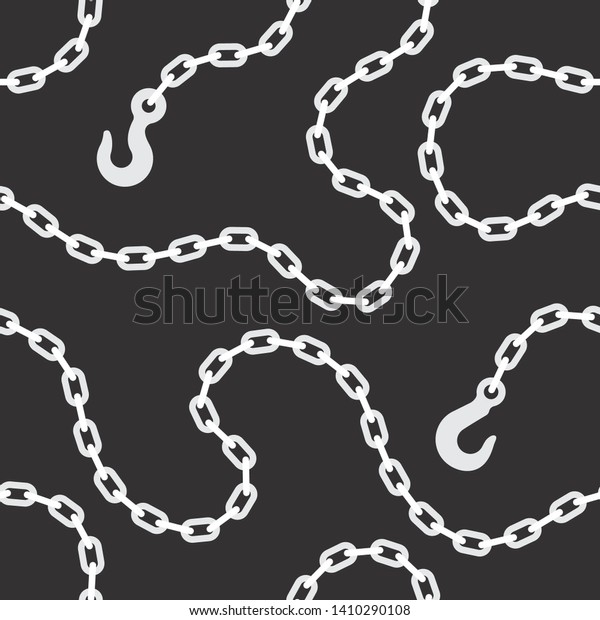 Seamless Vector White Chain Steel Hook : image vectorielle de stock ...