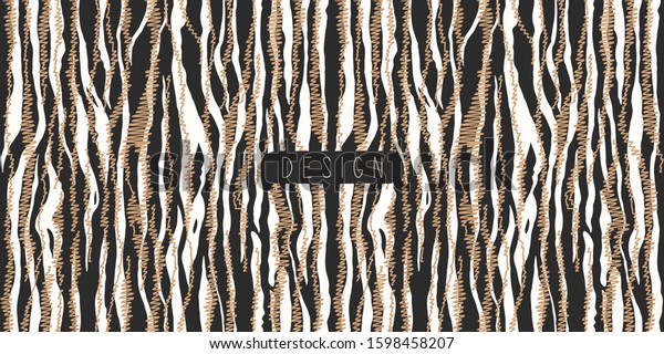 Seamless Vector Zebra Stripes Background Stylish Stock Vector (Royalty ...