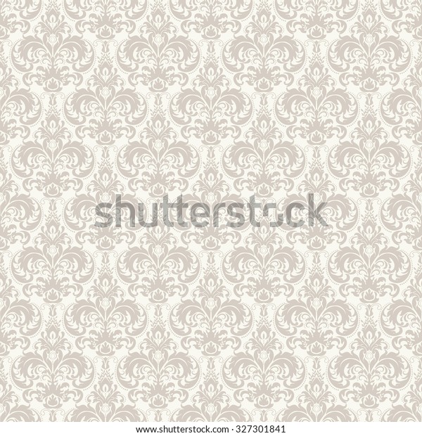 Seamless Victorian Wallpaper Beige Stock Vector (Royalty Free ...