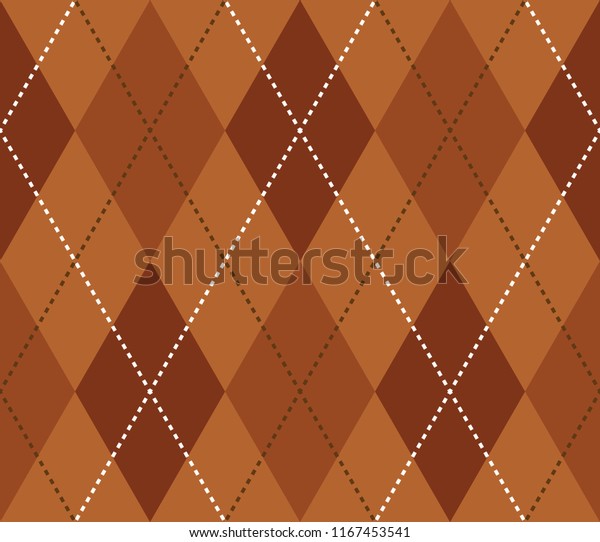 Seamless Vintage Light Brown Argyle Classic Stock Vector (Royalty Free ...