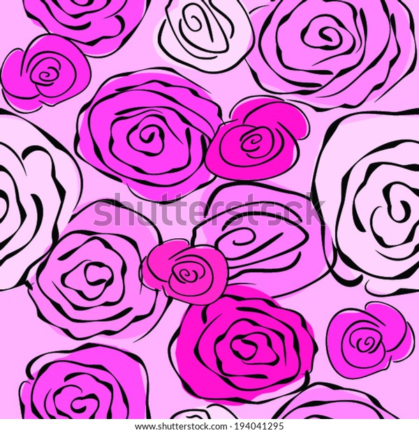 Seamless Vintage Romantic Floral Pattern Pink Stock Vector (Royalty ...