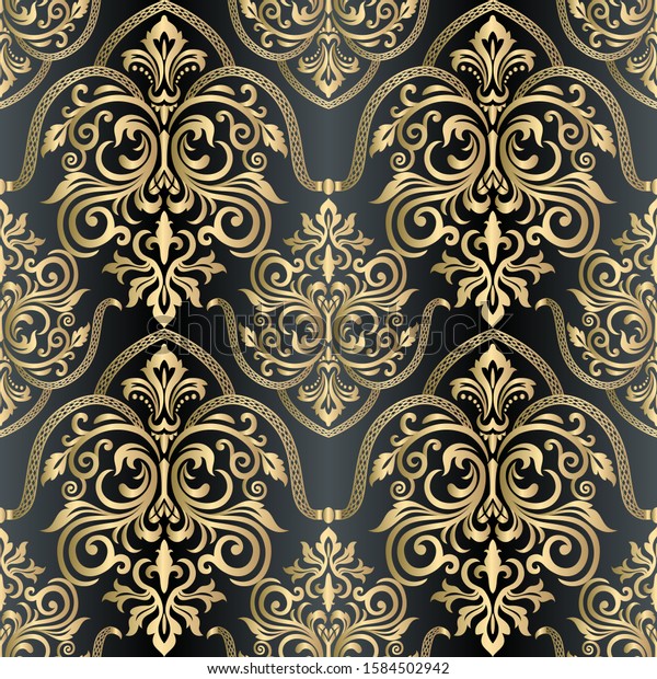 Seamless Vintage Wallpaper Background Design Stock Vector (Royalty Free ...