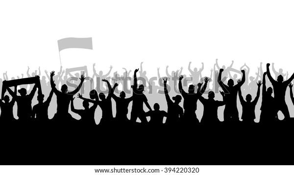 Seamless Wallpaper Cheering People Stock Vector (Royalty Free ...