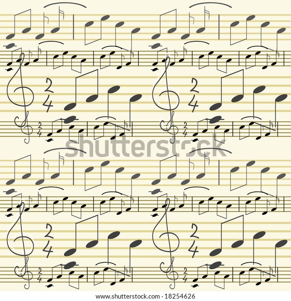 Seamless Wallpaper Music Notes Stock Vector (Royalty Free) 18254626 ...