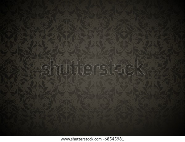 Seamless Wallpaper Pattern Black Stock Vector (Royalty Free) 68545981 ...