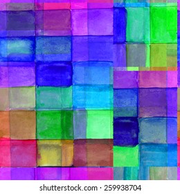 Watercolor Checkered Background Not Seamless Vector: เวกเตอร์สต็อก ...