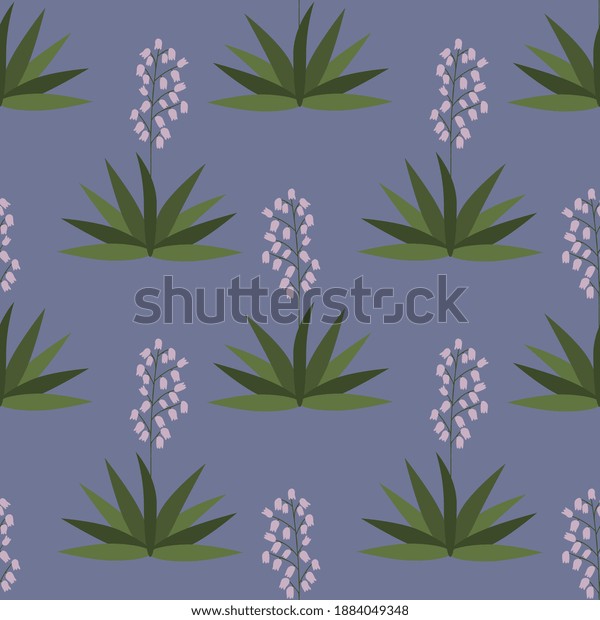 Seamless White Flowers Vector Yucca Pattern Stock Vector (Royalty Free ...