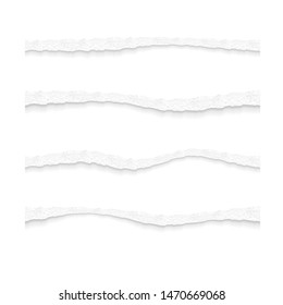 Seamless White Torn Paper Edges Stock Vector (Royalty Free) 1470669068 ...