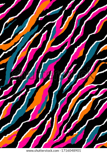 Seamless Zebra Pattern Animal Print Stock Vector (Royalty Free ...