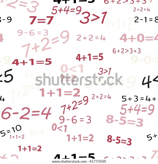 Seamlessly Vector Wallpaper Funny Mathematics Stock Vector (Royalty ...
