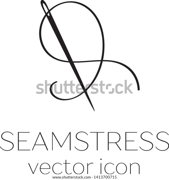 Seamstress Vector Icon On White Background Stock Vector (Royalty Free ...