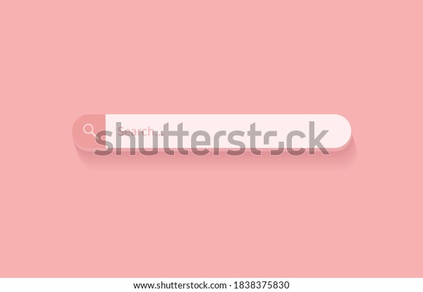 Search bar design element on pink background. Search Bar for UI. Vector ...