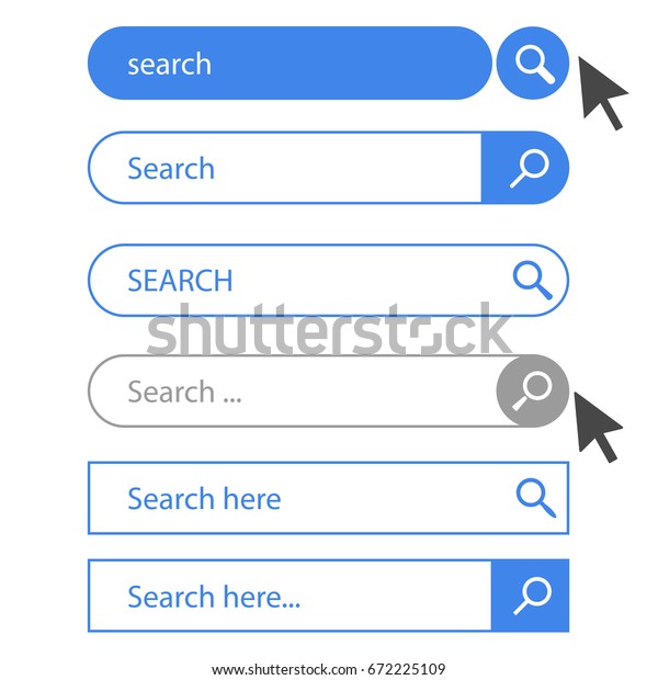 Search Bar Field Set Web Interface Stock Vector (Royalty Free ...
