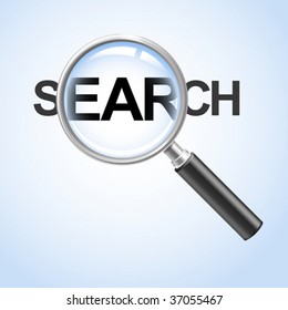 Search Symbol Magnifying Glass Logo Text Stock Vector (Royalty Free ...