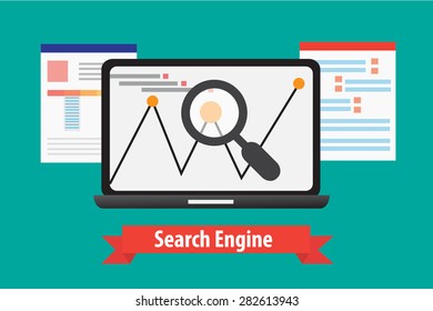 Search Engine Vector Design Laptop Graph 库存矢量图（免版税）282613946 | Shutterstock