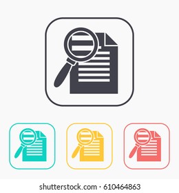 Search File Icon Find Document Symbol Stock Vector (Royalty Free ...