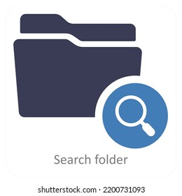 Search Find Folder Icon Concept Stock Vector (Royalty Free) 2200731093 ...
