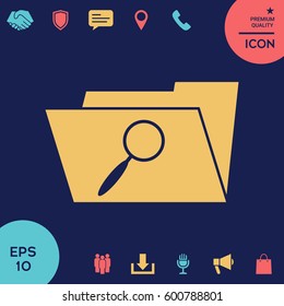 Search Folder Icon Stock Vector (Royalty Free) 1099644029