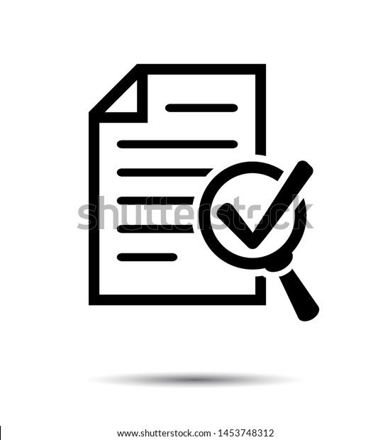 Search Icon On Report Board Audit Stock Vector (Royalty Free) 1453748312