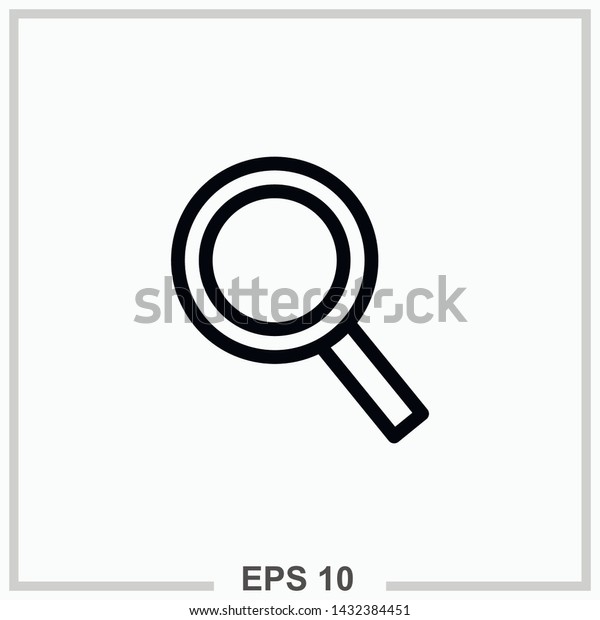 Search Icon Outline Isolated Vector Illustration Stock Vector (Royalty ...
