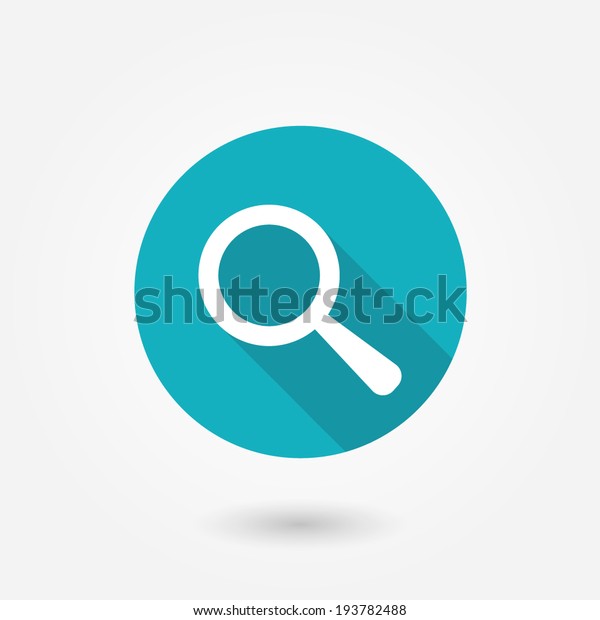 Icono de búsqueda, ilustración vectorial. Diseño plano. Ampliar, icono ...