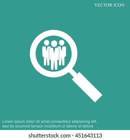 Search Job Symbolteam Work Iconvector Illustration Stock Vector ...