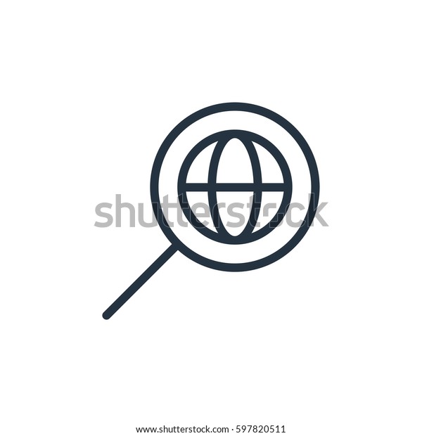 Search Line Icon On White Background Stock Vector (Royalty Free) 597820511