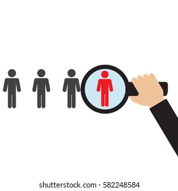 Search Man Vector Icon Job Search Stock Vector (Royalty Free) 582248584 ...