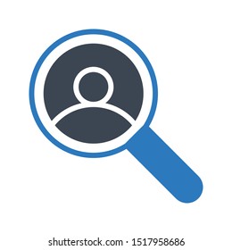 Search User Glyph Colour Vector Icon Stock Vector (Royalty Free ...