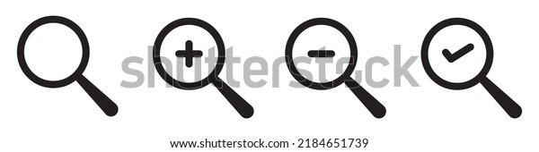 아이콘 검색, 배경 벡터를 사용하여 아이콘 스톡 벡터(로열티 프리) 2184651739 | Shutterstock