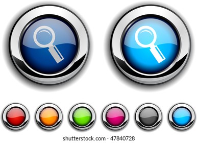 Searching Realistic Buttons Vector Illustration: เวกเตอร์สต็อก (ปลอดค่า ...