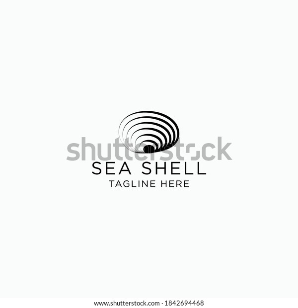 Seashell Design Logo Template Icons Illustrations Stock Vector (Royalty ...