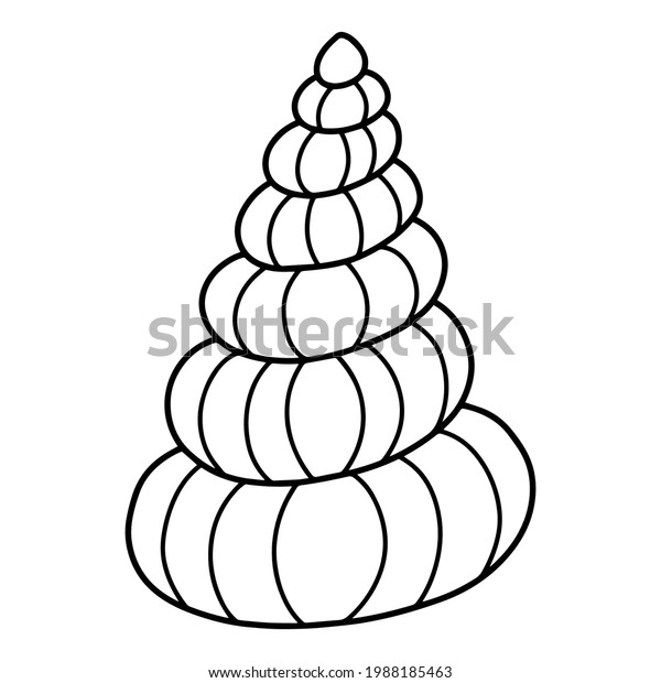 Seashell Handdrawn Simple Clipart Vector Illustration Stock Vector ...
