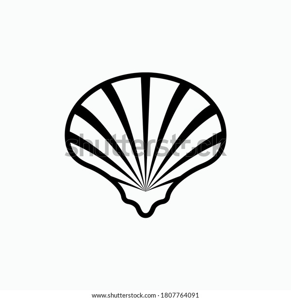 Seashell Icon Scallop Symbol Logo Vector Stock Vector (Royalty Free ...