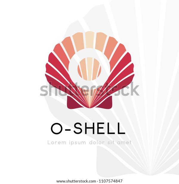 Seashell Logo O Letter Silhouette Vector Stock Vector (Royalty Free ...