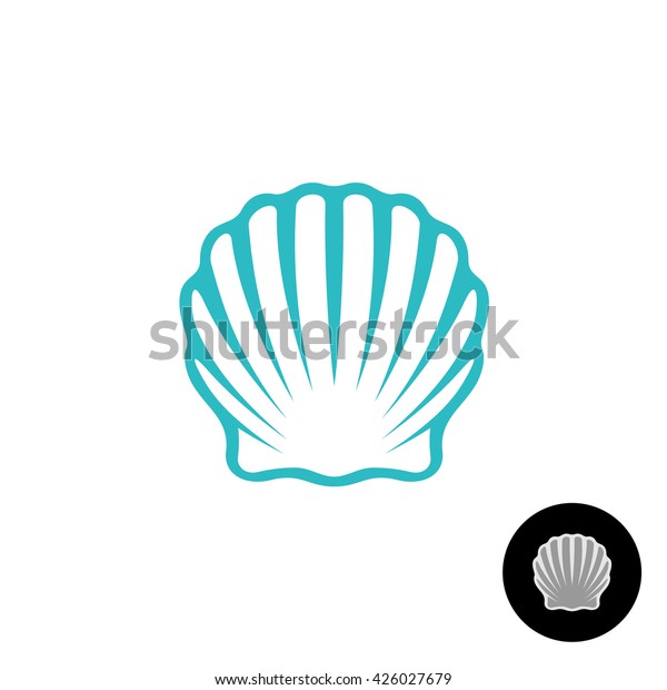 Seashell Logo Scallop Seashell Elegant Symbol Stock Vector (Royalty ...