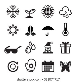 Season Icon Set Stock Vector (Royalty Free) 321074717 | Shutterstock