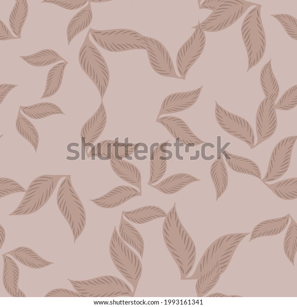 Season Seamless Pattern Random Leaves Silhouettes Stock Vector (Royalty ...