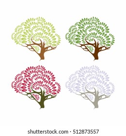 Seasons Trees Logo Stock Vector (Royalty Free) 512873557 | Shutterstock