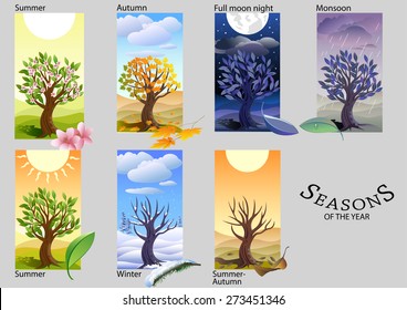 Seasons Year Stock Vector (Royalty Free) 273451346 | Shutterstock