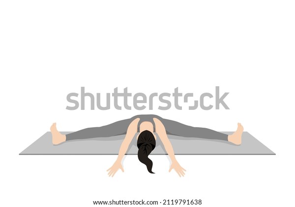 Seated Straddle Pose Seated Wide Legged 库存矢量图（免版税）2119791638 | Shutterstock