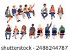 People Sitting Photos, Images & Pictures | Shutterstock