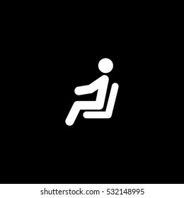 Seating Man Icon Isolated White Background Stock Vector (Royalty Free ...