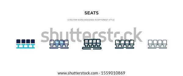 Seats Icon Different Style Vector Illustration Stock Vector (Royalty ...