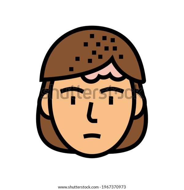 Seborrheic Dermatitis Color Icon Vector Isolated Stock Vector Royalty