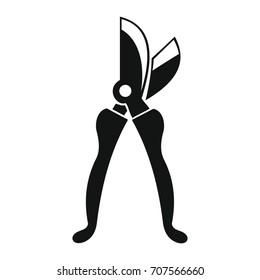 Secateurs Icon Black Simple Silhouette Style Stock Vector (Royalty Free ...