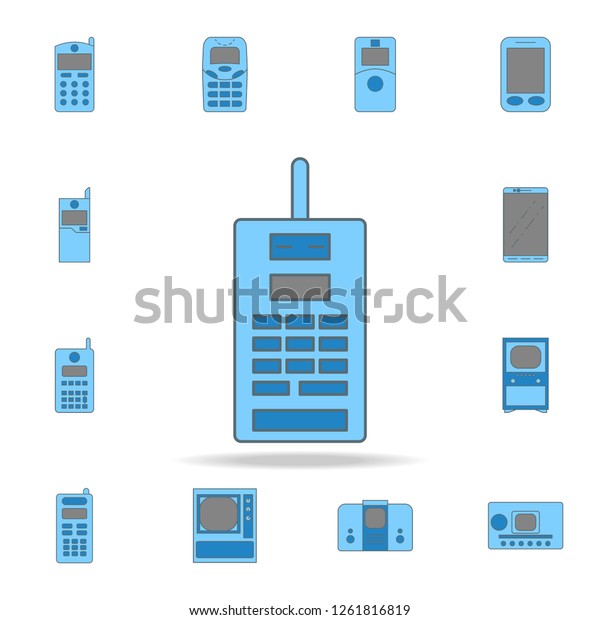 Second Generation Mobile Phones Color Outline Stock Vector (Royalty ...