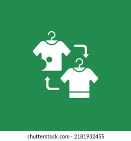 Second Hand Glyph Icon Reusable Clothing Stock Vector (Royalty Free ...